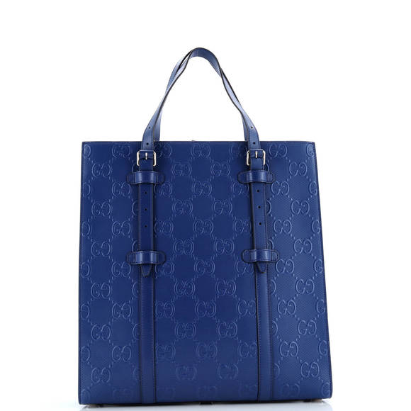 Gucci | Bags | Gucci Medium Tote Bag Gg Embossed Perforated Leather ...